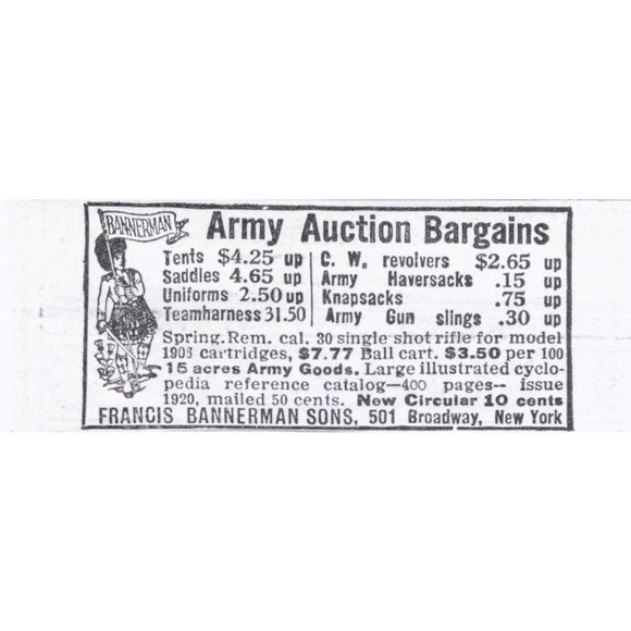 None | Accents | Army Auctions Francis Bannerman Bros Ny C918 Original ...